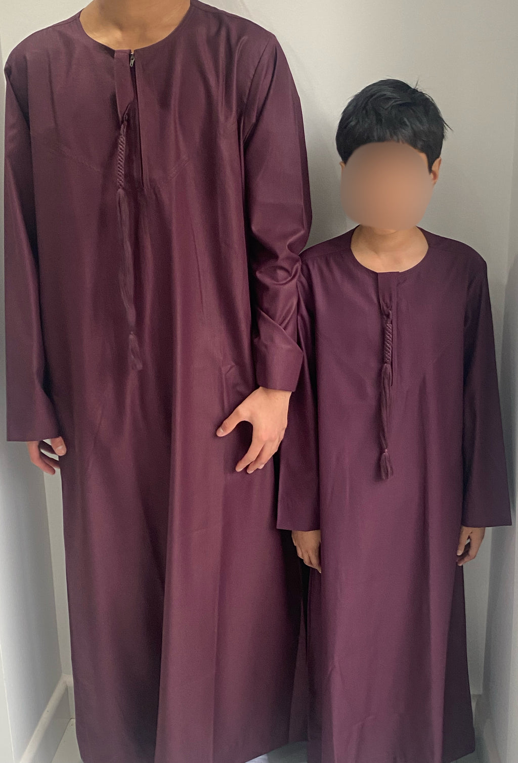Zakariya’s Collection- Cotton Emirati Jubba- Plum – Mystic Modest Wear